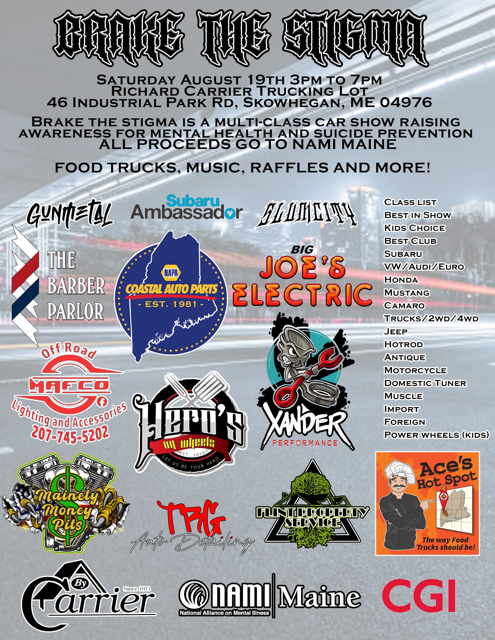 Brake The Stigma – Car Show - NAMI Maine - Mental Health